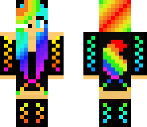 Rainbow DJ Girl | Minecraft Skin