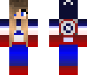 Female Captain America | Minecraft Skin