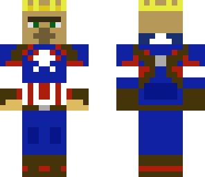 capt villager king | Minecraft Skin