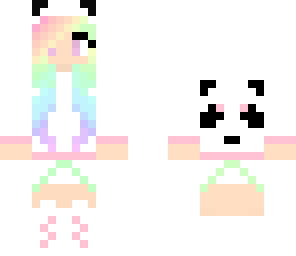 Rainbow Panda Lover | Minecraft Skin