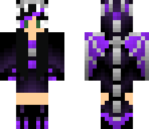 Denarina in ender queen dress | Minecraft Skin