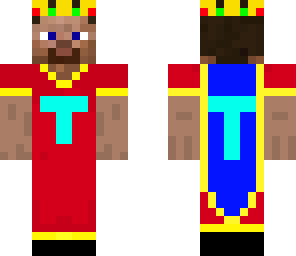 king steve crown 14 red blue | Minecraft Skins