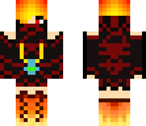 half human half phoenix girl | Minecraft Skin