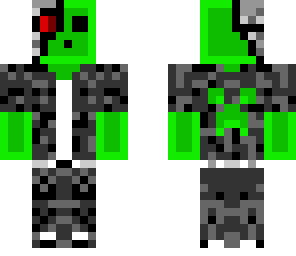 Cool Cyborg Slime | Minecraft Skin