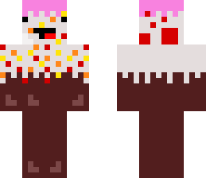Derp-faced Cake with Hat | Minecraft Skin