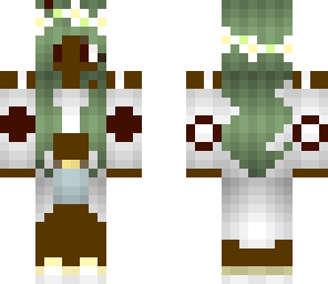 Black Cute Boho Flower Girl | Minecraft Skin