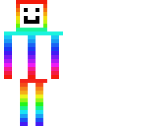 Rainbow Stick Man | Minecraft Skin