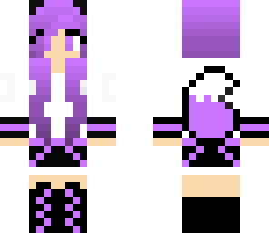 Purple Fox Girl | Minecraft Skin