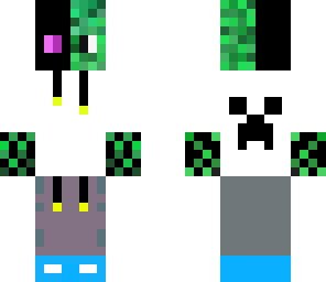 Half Creeper Half Enderman | Minecraft Skin