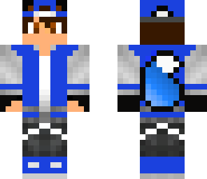 Blue Wolf Boy Minecraft Skin