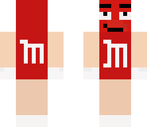 Backwards Red MnM | Minecraft Skin