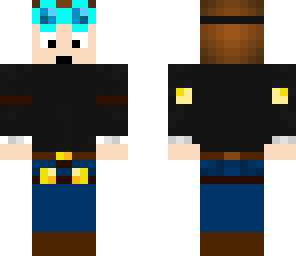 dantdm diamond goggles | Minecraft Skin