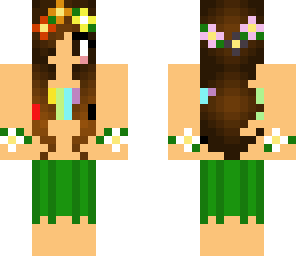 The rainbow hula girl | Minecraft Skin