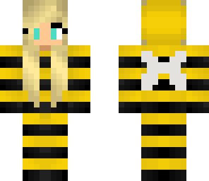 Blonde Cute Bee Girl | Minecraft Skin