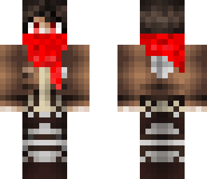 Red scarf attack on titan Skin | Minecraft Skin