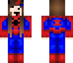 derpy spiderman girl | Minecraft Skin