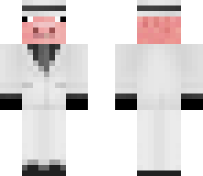 mafia white pig fedora | Minecraft Skin