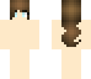 Brunette Girl With Bangs Skin Base | Minecraft Skin