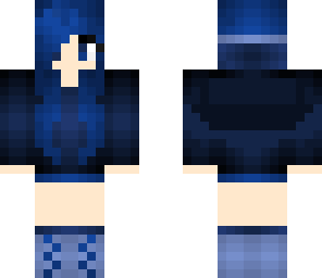 Dark Blue Girl | Minecraft Skin