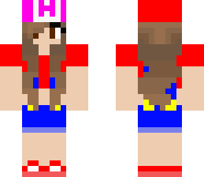 Pink and Red Mario Girl | Minecraft Skin