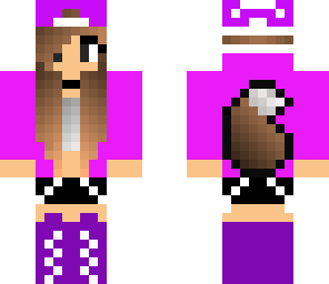 Purple Derpy Fox Girl | Minecraft Skin