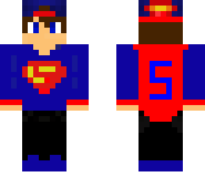Superman Boy With Cape | Minecraft Skin