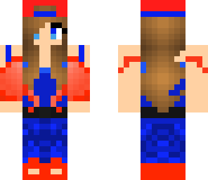 tom boy red and blue | Minecraft Skin