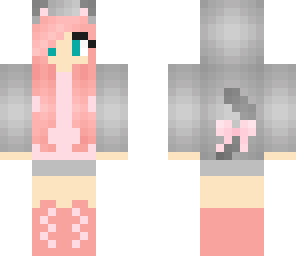 Pink Cute Cat | Minecraft Skin