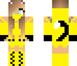 katie the yellow cat ninja | Minecraft Skin