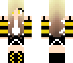 edit edit of cute bee girl | Minecraft Skin