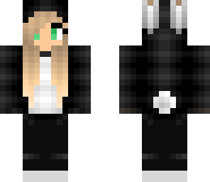 FIXED Cute Black Bunny | Minecraft Skin