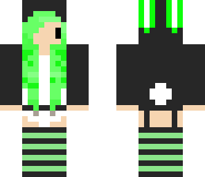 Green Bunny Girl | Minecraft Skin