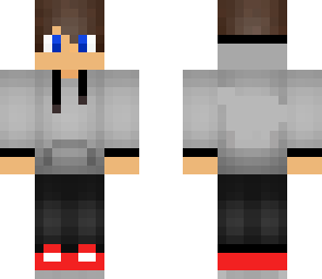 gray hoodie boy by gracemot | Minecraft Skin