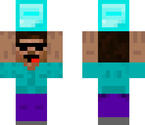 Mlg Steve Holding Diamond Block | Minecraft Skin