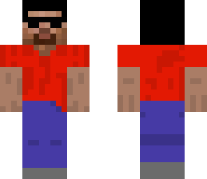 Red Steve With Sunglasses | Minecraft Skin