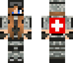 Swiss soldier girl | Minecraft Skin