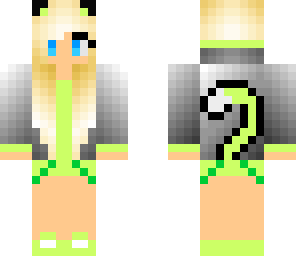 Neon cat girl | Minecraft Skin