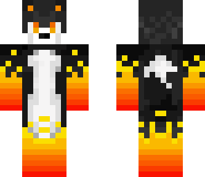 Dark Fire wolf | Minecraft Skin