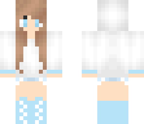 Edited Cute Light Blue Girl | Minecraft Skin