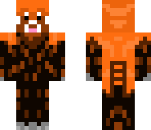 Red panda with tail | Minecraft Skin