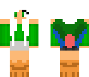Green Cheek Conure Girl | Minecraft Skin