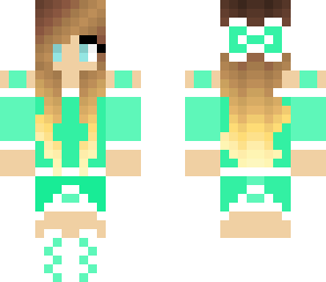 Cute Blue Girl | Minecraft Skin