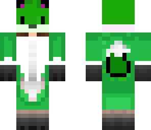 Cute Green Fox | Minecraft Skin