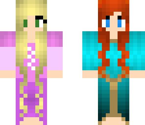 Merida and Rapunzel | Minecraft Skin