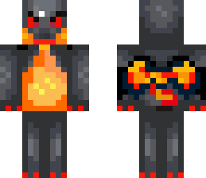 Mega Charizard X mixed with Mega Charizard Y | Minecraft Skin