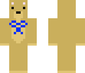Teddy Bear - Blue Bow | Minecraft Skin