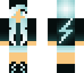 Blue lightning girl | Minecraft Skin