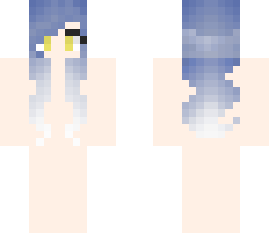 Dark Blue to White Fade Hair Base | Minecraft Skin