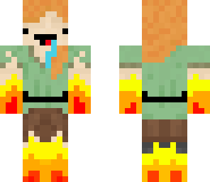 Fire Derp Alex | Minecraft Skin