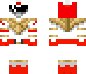 Red And White Power Ranger | Minecraft Skin